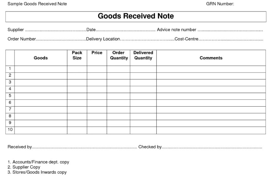 Receipt Note for Businesses: Streamline Inventory and Purchase Verification